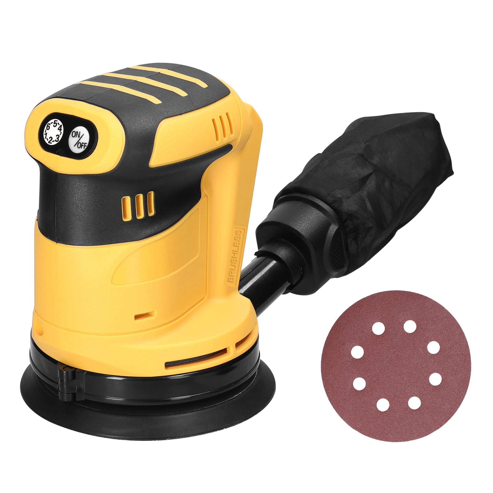 Speed 125mm Brushless Motor Cordless Orbital Sander Wood Grind Tool ...