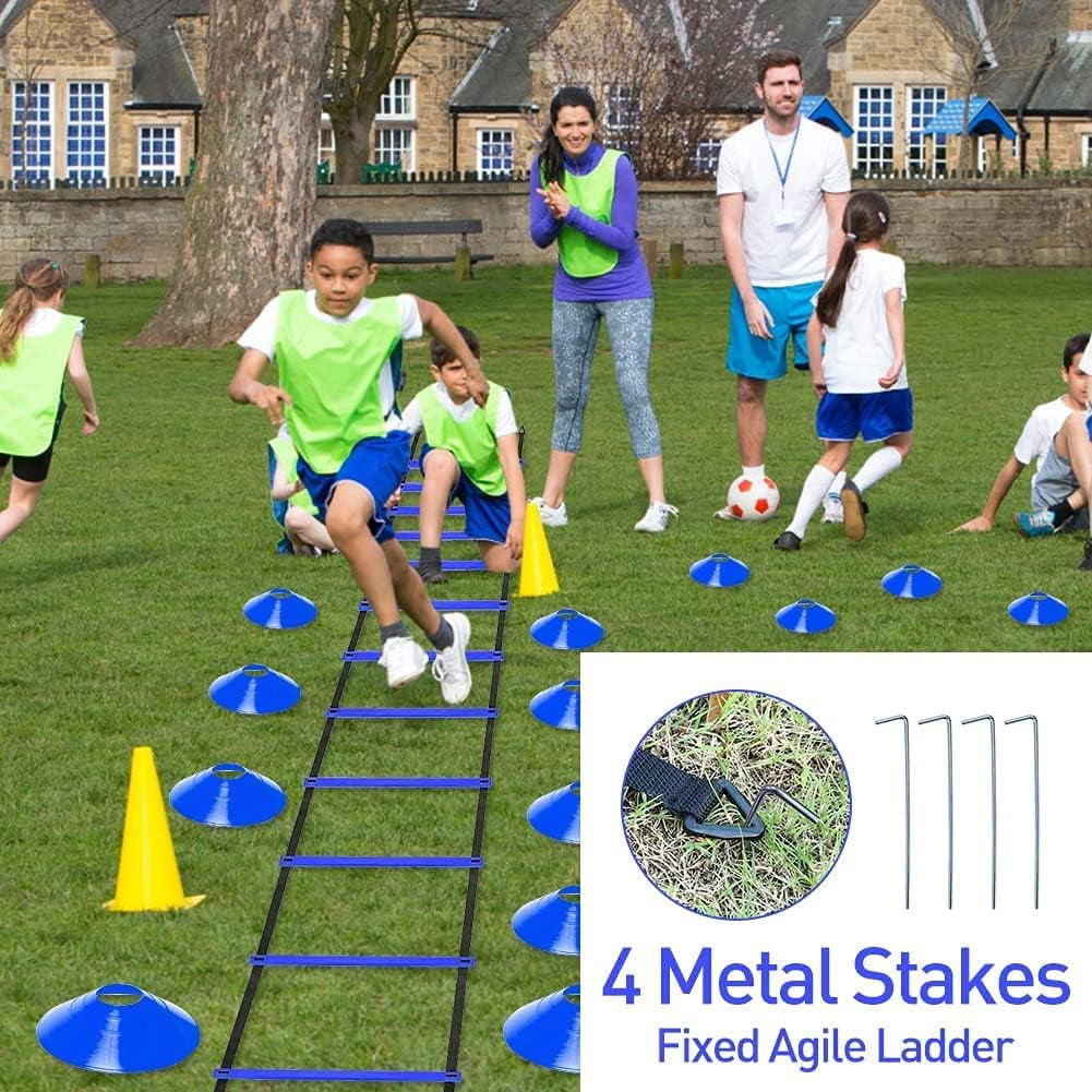 Speed & Agility Training Kit with Ladder, Hurdles, Cones & Parachute ...