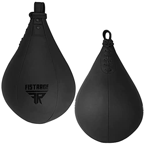 Speed Ball Boxing Leather Mma Muay Thai Training Punching Dodge Striking Bag Kit Hanging Swivel ...