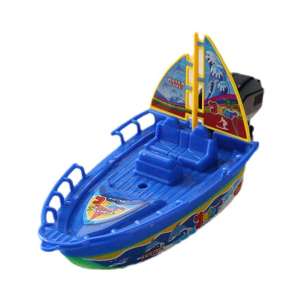 Speed Boat Ship Winding Clockwork Toy Float Water Classic Wind Water up ...