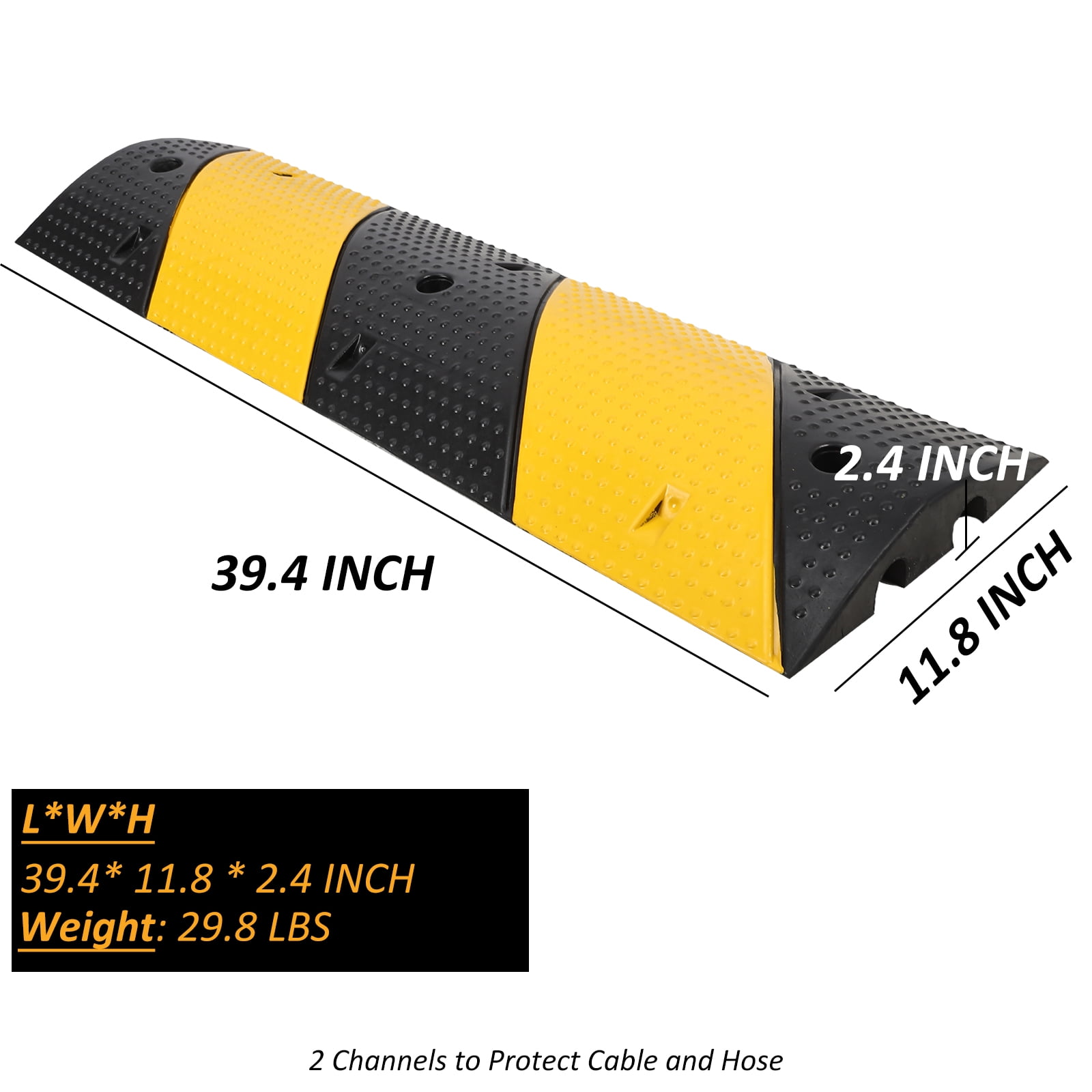 Speed Bump, 2 Pac Rubber Speed Bumps, 2 Channel Modular Speed Hump ...