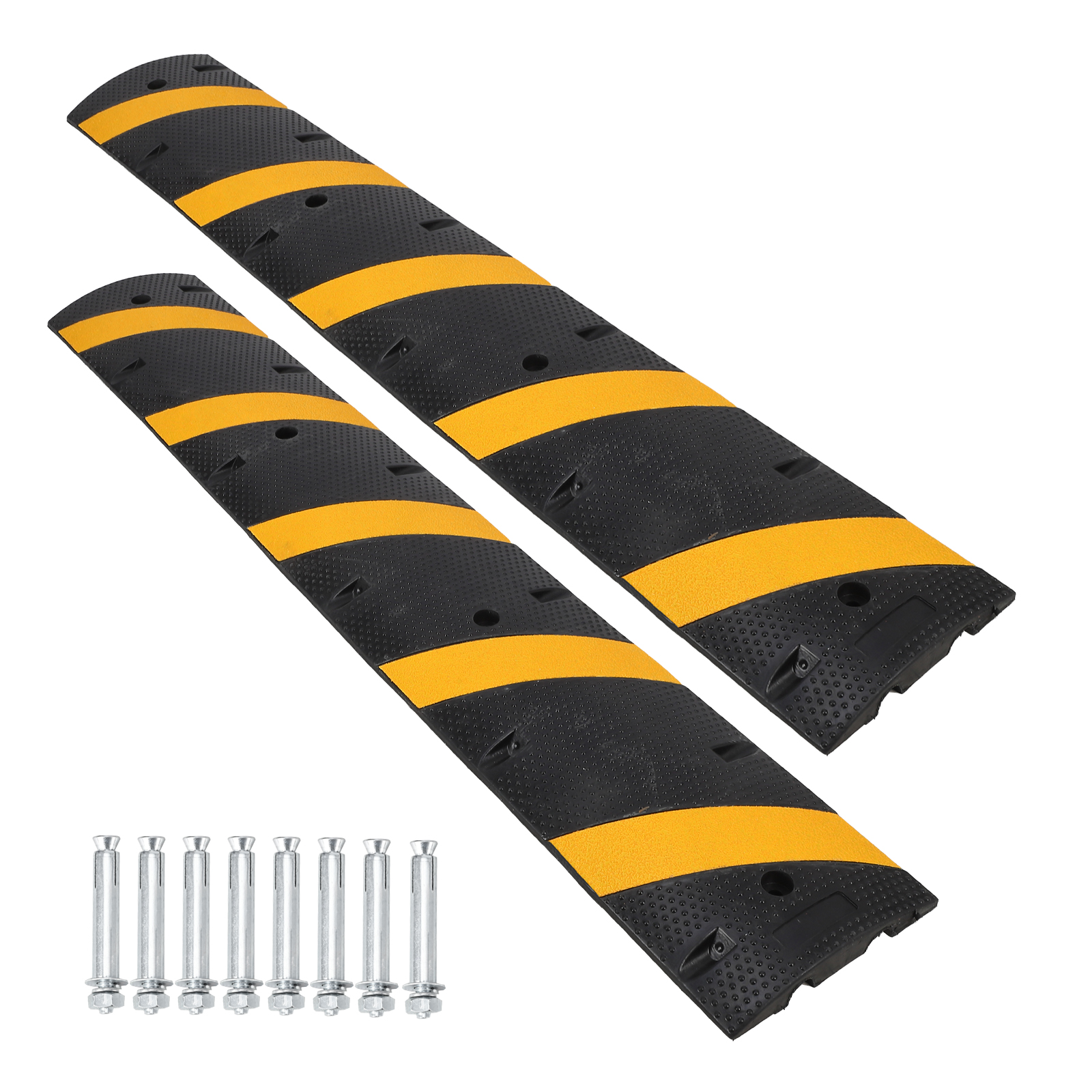 Speed Bump, 3.3/6Ft Rubber Speed Bumps, 2 Channel Modular Speed Hump ...