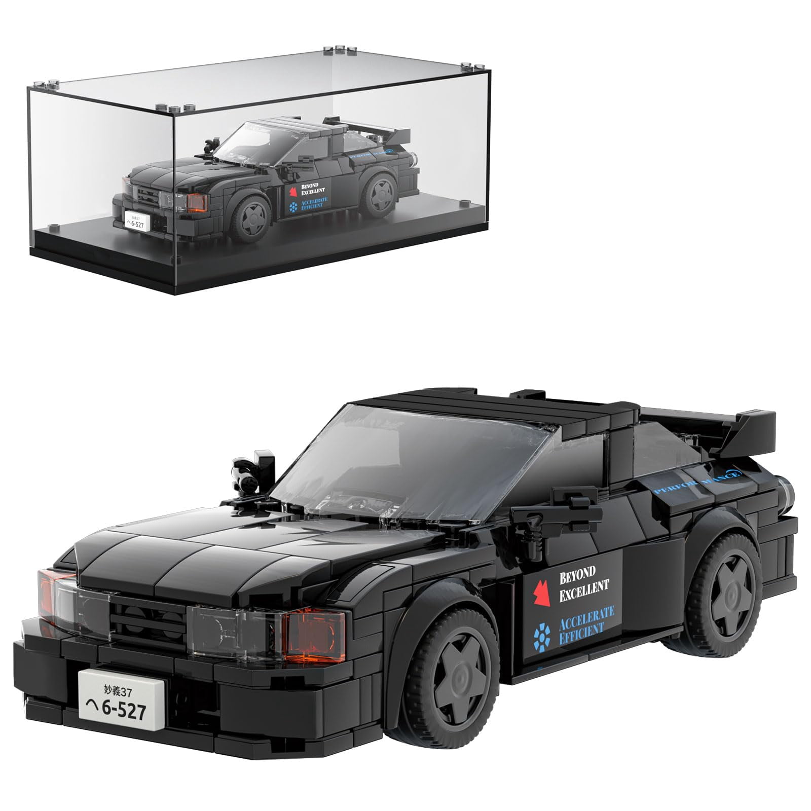 Speed Champion Car Building Toys with Acrylic Display Case Model Race ...