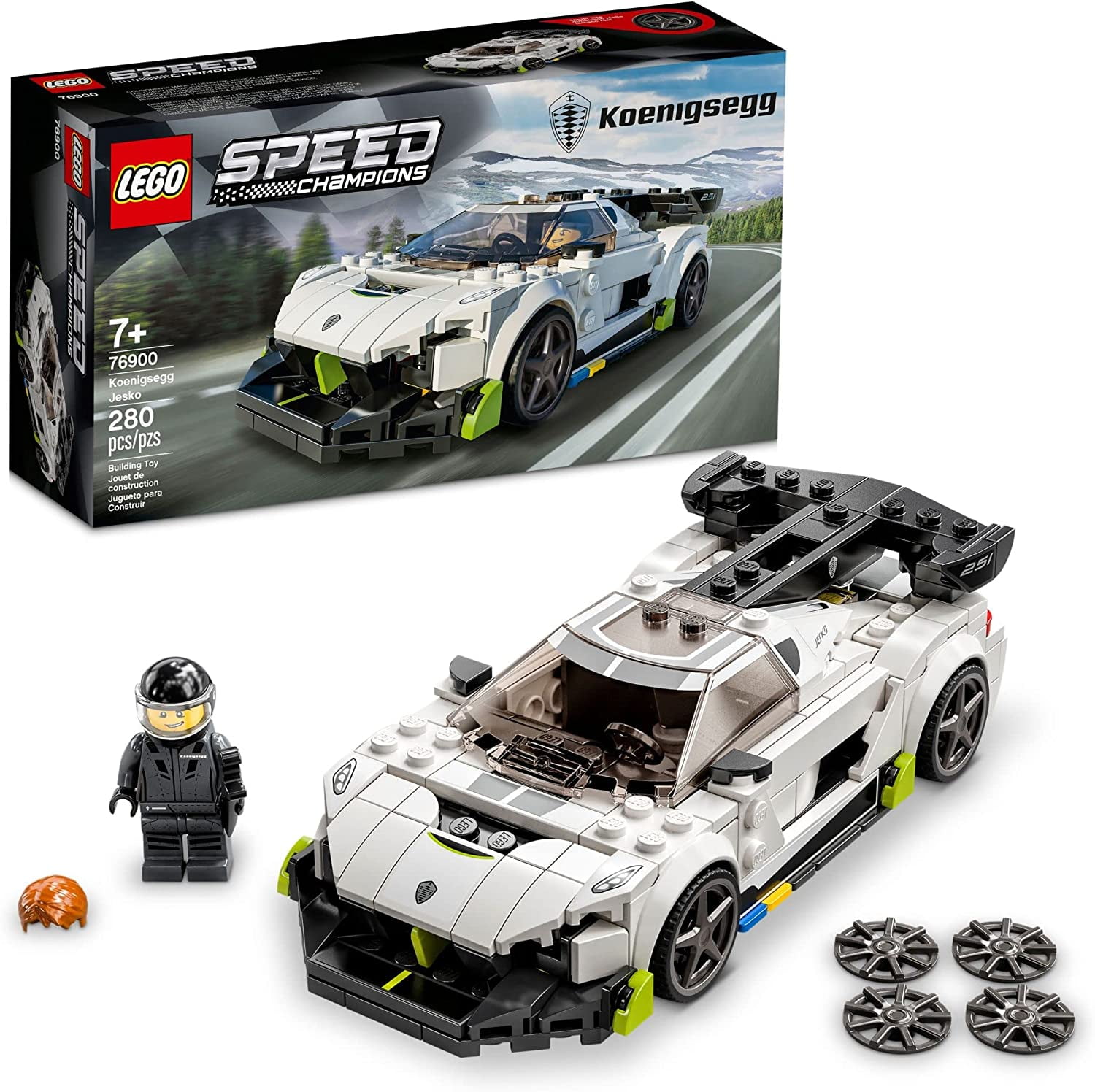 Speed Champions Koenigsegg Jesko 76900 Racing Sports Car Toy with ...