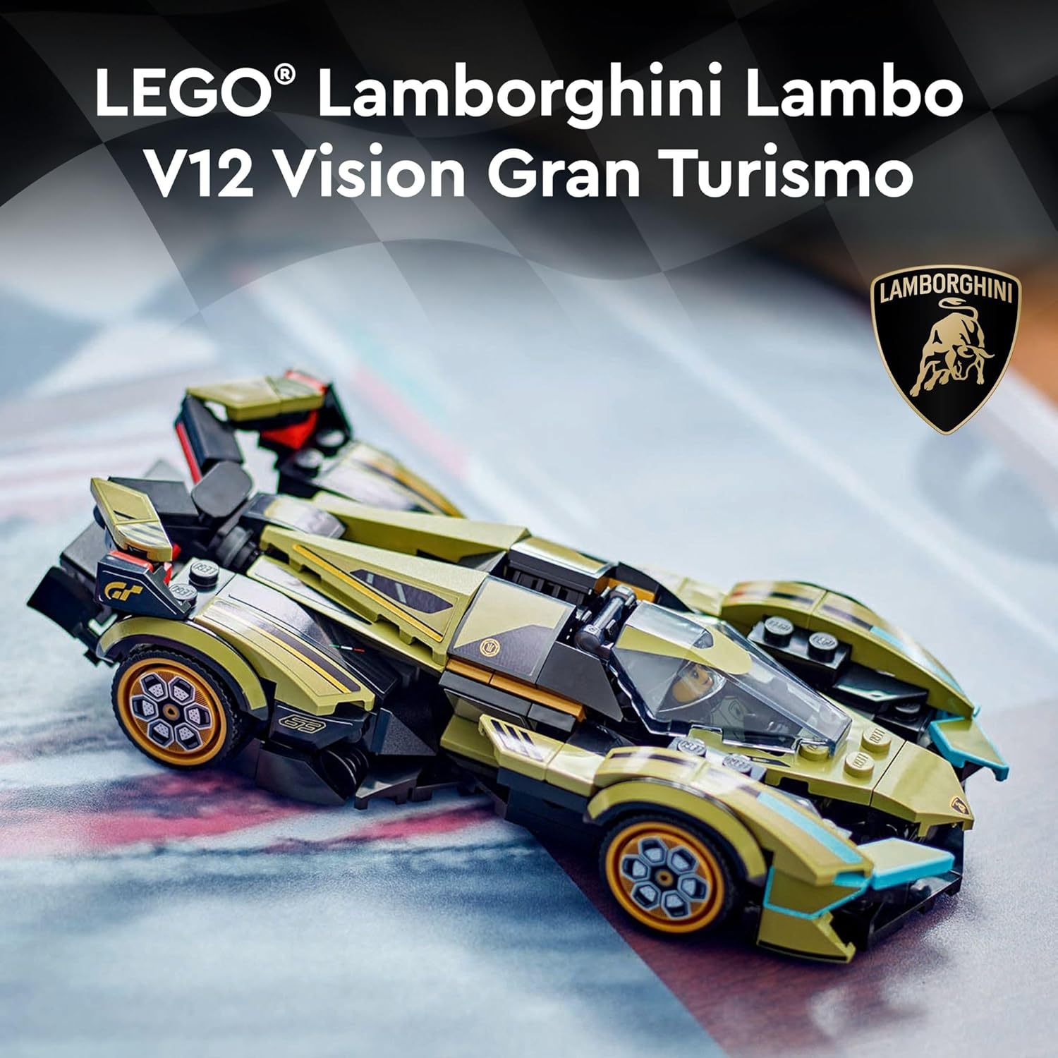 Speed Champions Lamborghini Lambo V12 GT Super Car Toy, Buildable Model ...