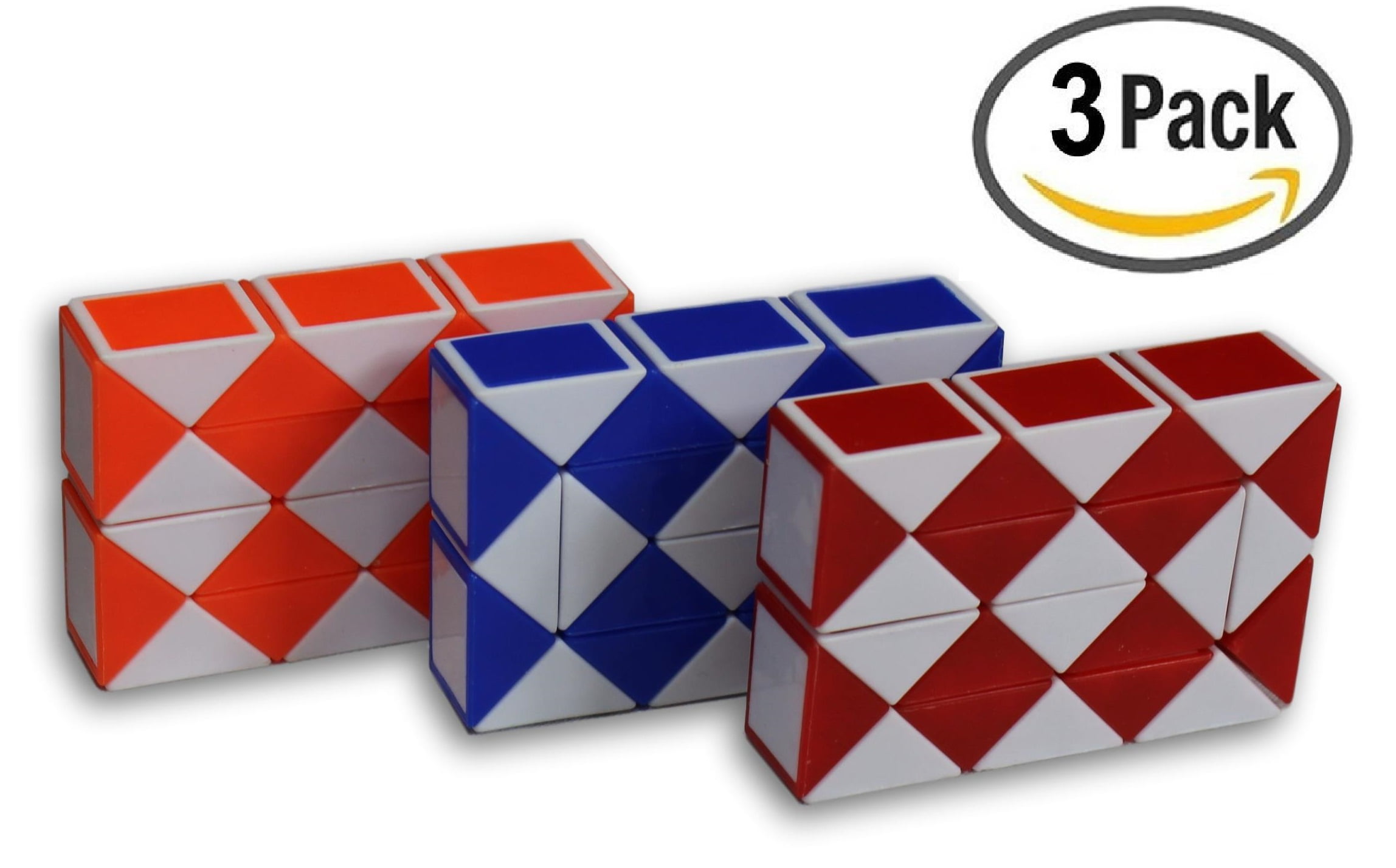 Speed Cube Magic Snake Ruler Twist Puzzle 24 Wedges Twist Toys 3 Pack ...