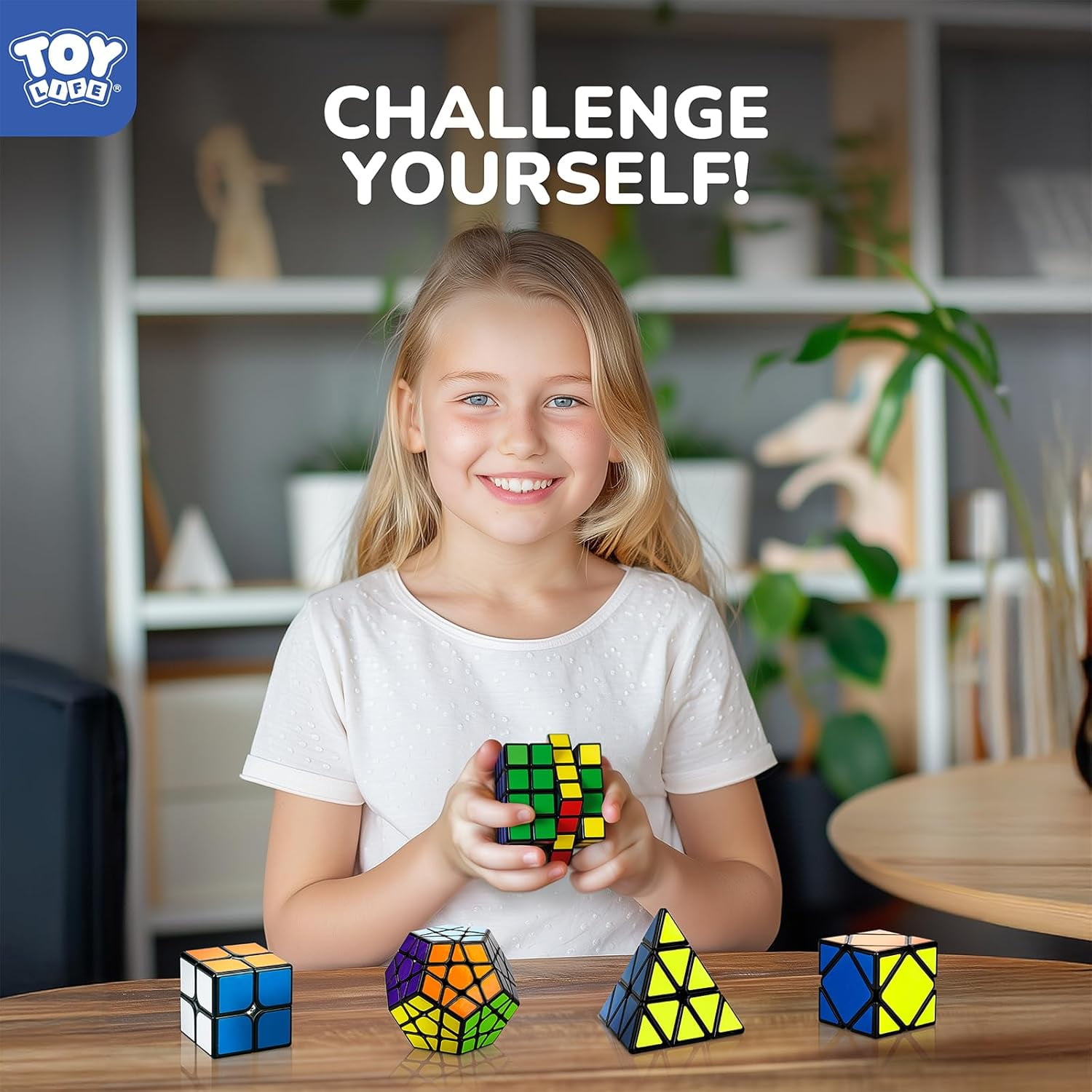 Speed Cube Set 5 Pack Magic Cubes 3x3 2x2 Megaminx for Kids & Adults ...