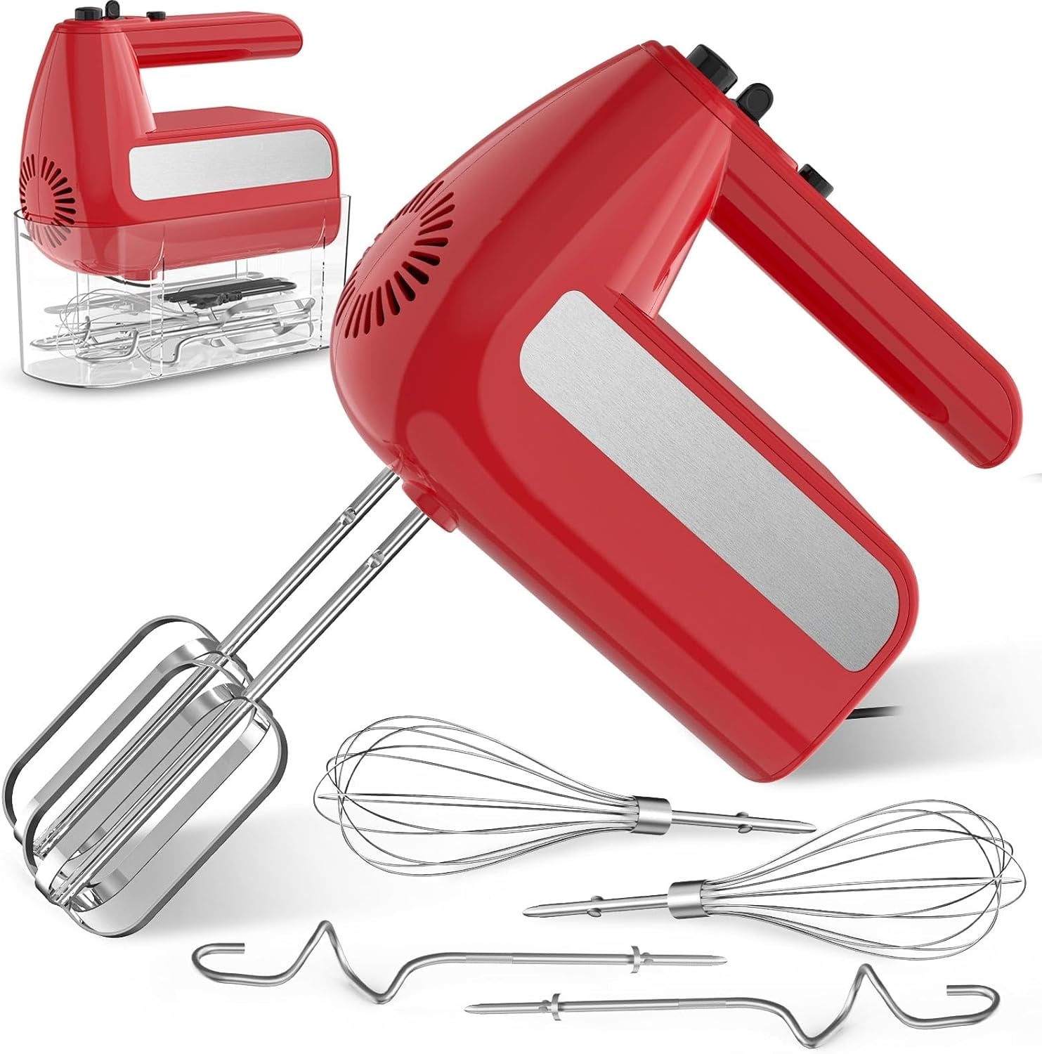-Speed Electric Hand Mixer,Handheld Mixer with Turbo for Baking ...