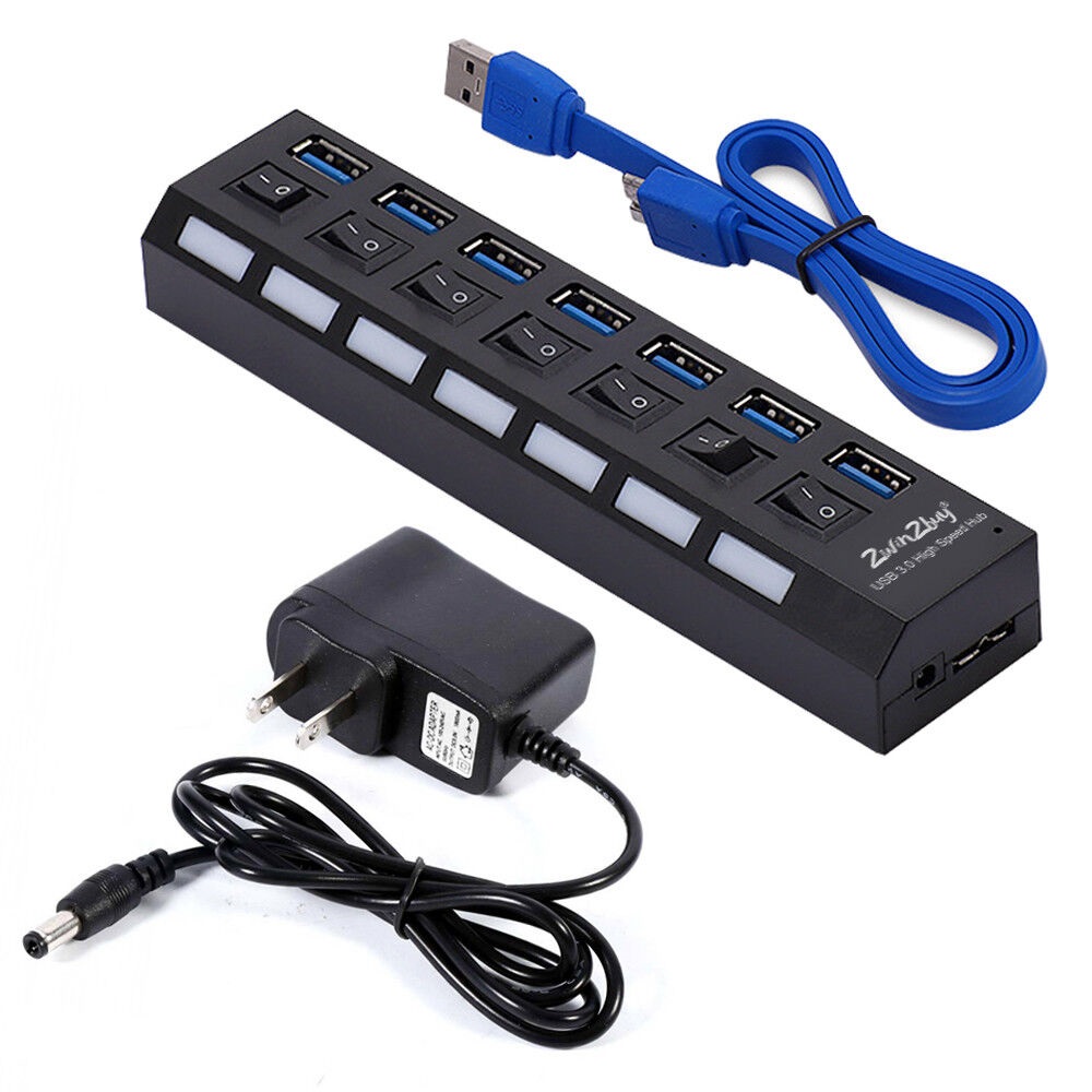 Speed Extension Charger Adapter Switch For PS4 Slim Pro Hub 7 Port USB 3.0 High - Walmart.com