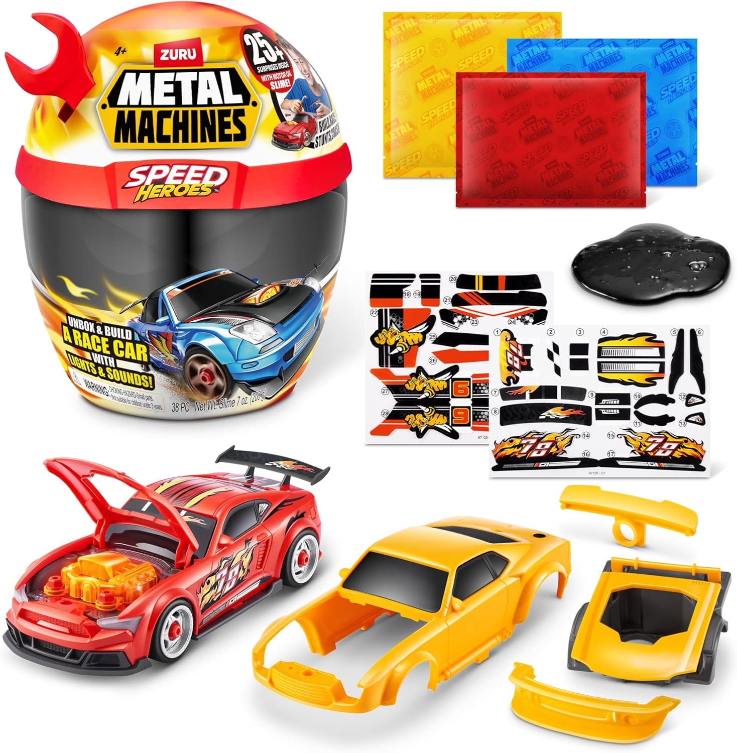 Speed Heroes (Red) by Zuru, 20+ Surprises, Build your own Car, Two ...