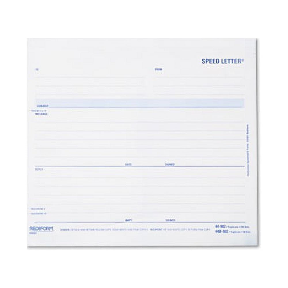 Speed Letters 7 x 8 1/2, Three-Part Carbonless, 250 Forms - Walmart.com