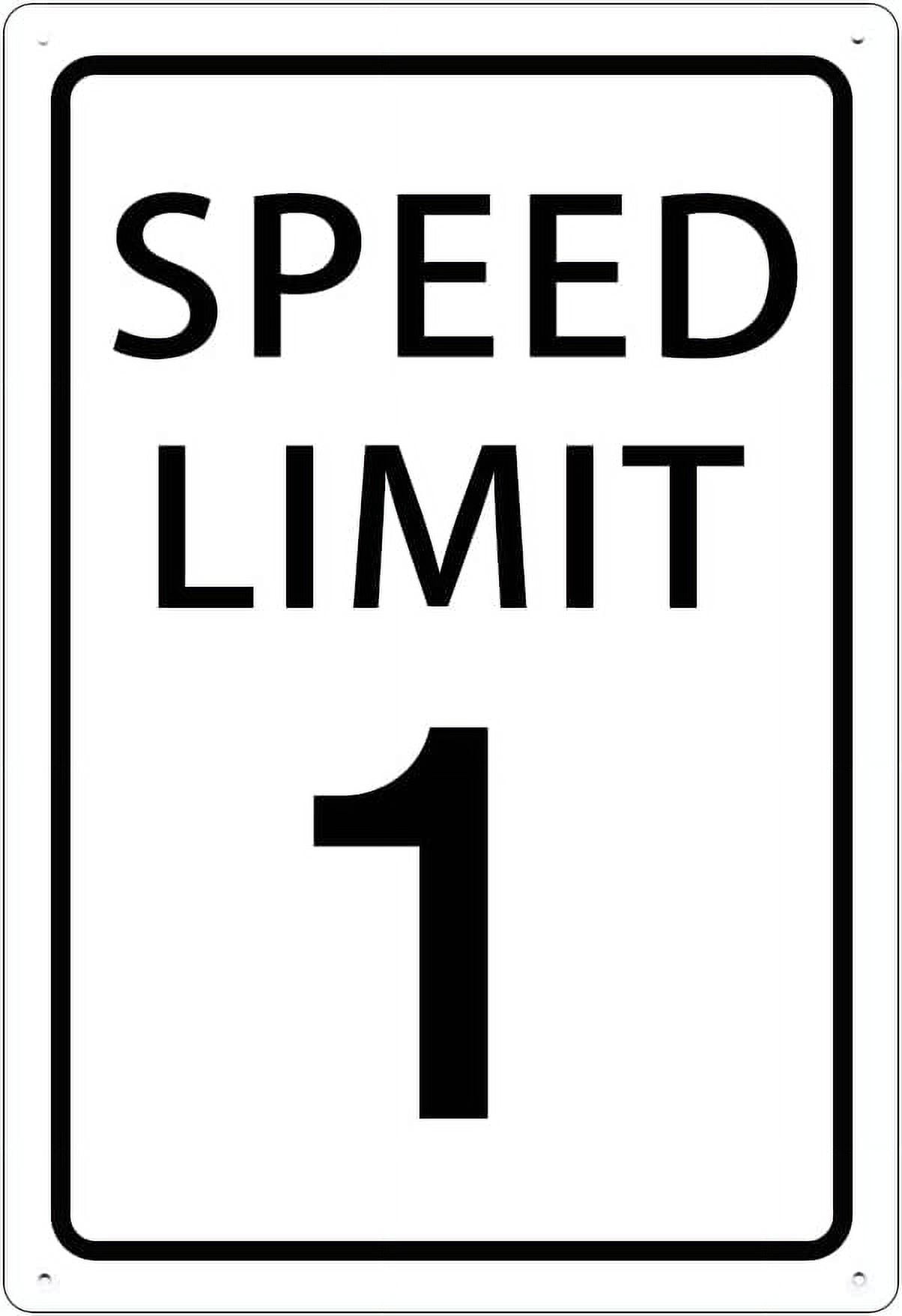 Speed Limit 1 Mph Sign, Warning Slow Down Sign Novelty Traffic Property ...