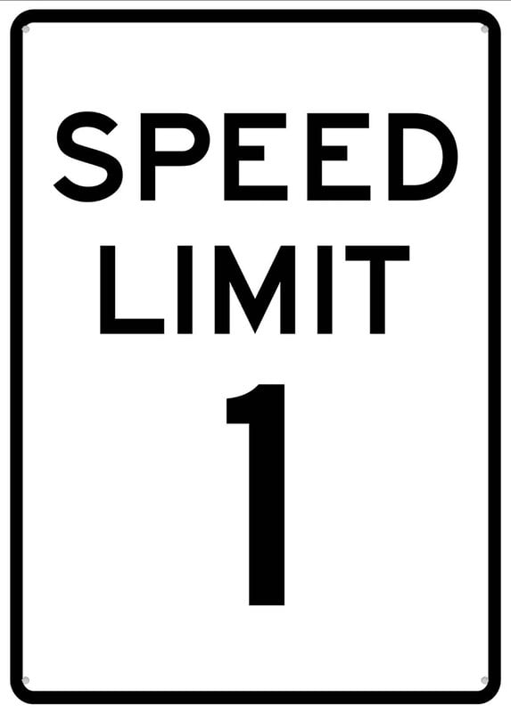 Speed Limit 1 Sign For Home 12X8 Inch Rust Free Aluminum,Uv Ink ...