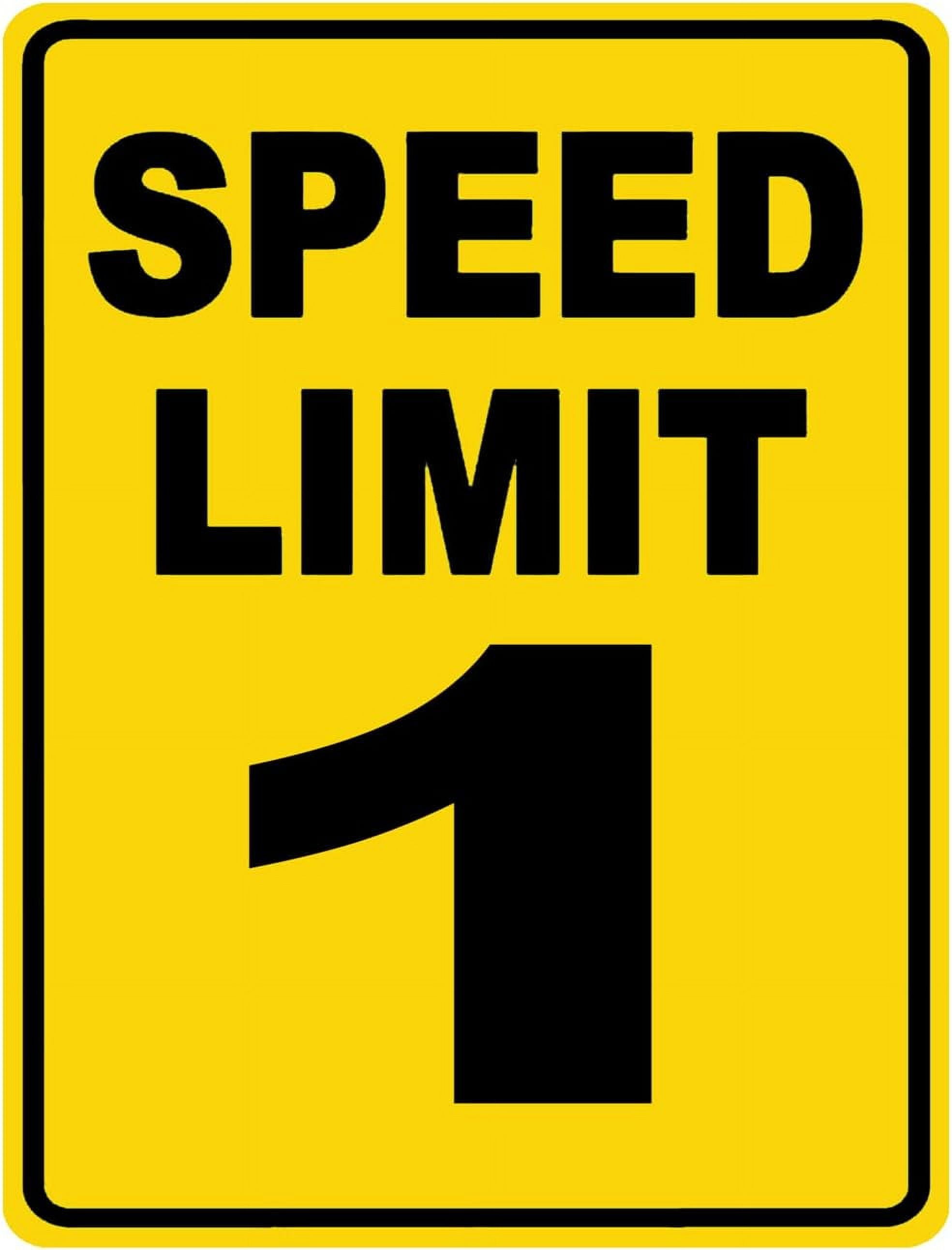 Speed Limit 1 Sign Mph Slow Warning Traffic Road Highway Metal Tin Sign ...