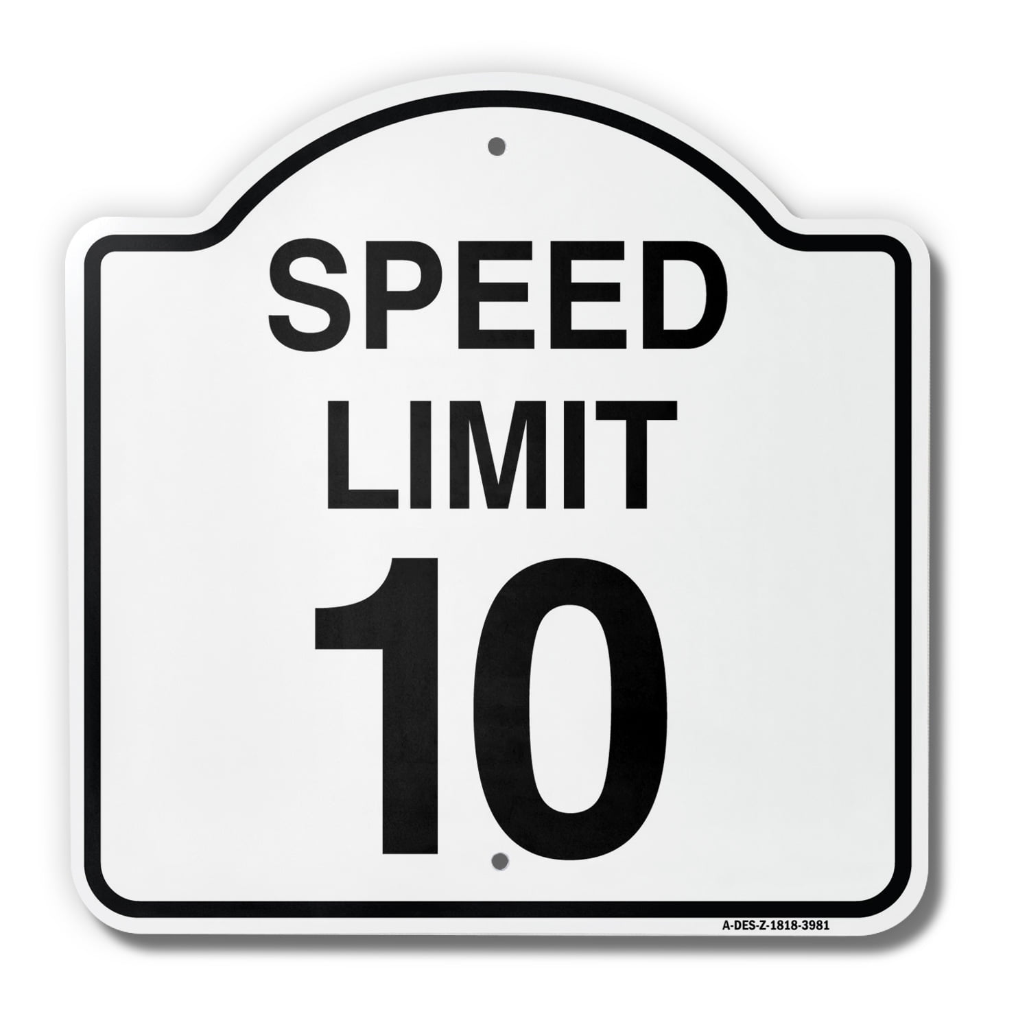 Speed Limit 10 18" X 18" Heavy-Gauge Aluminum Architectural Sign ...