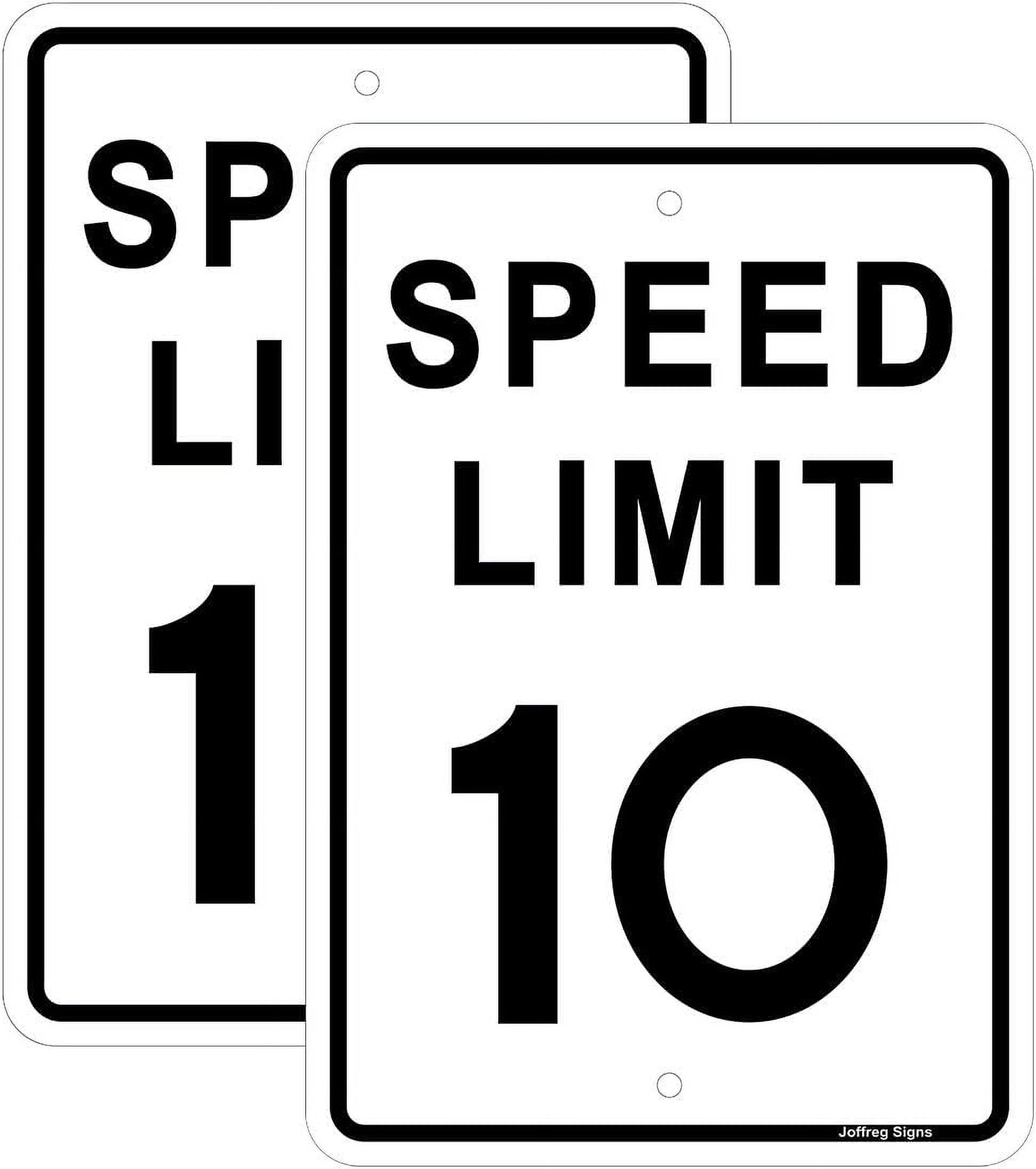 Speed Limit 10 MPH Sign,17 x 12 inches,Reflective Aluminum - Walmart.com