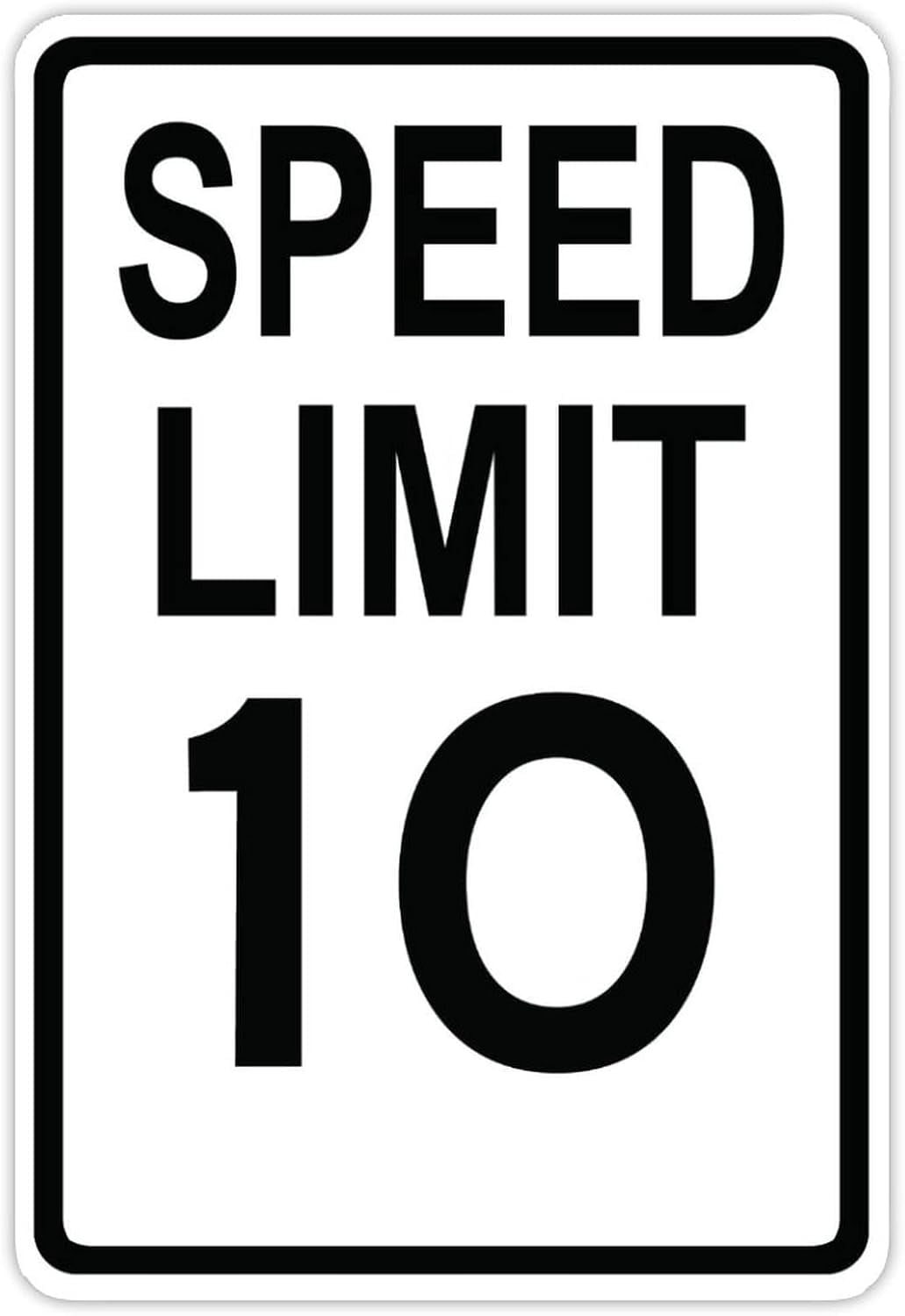 Speed Limit 10 MPH Sign Aluminum Metal Warning Signs Aluminum Safety ...