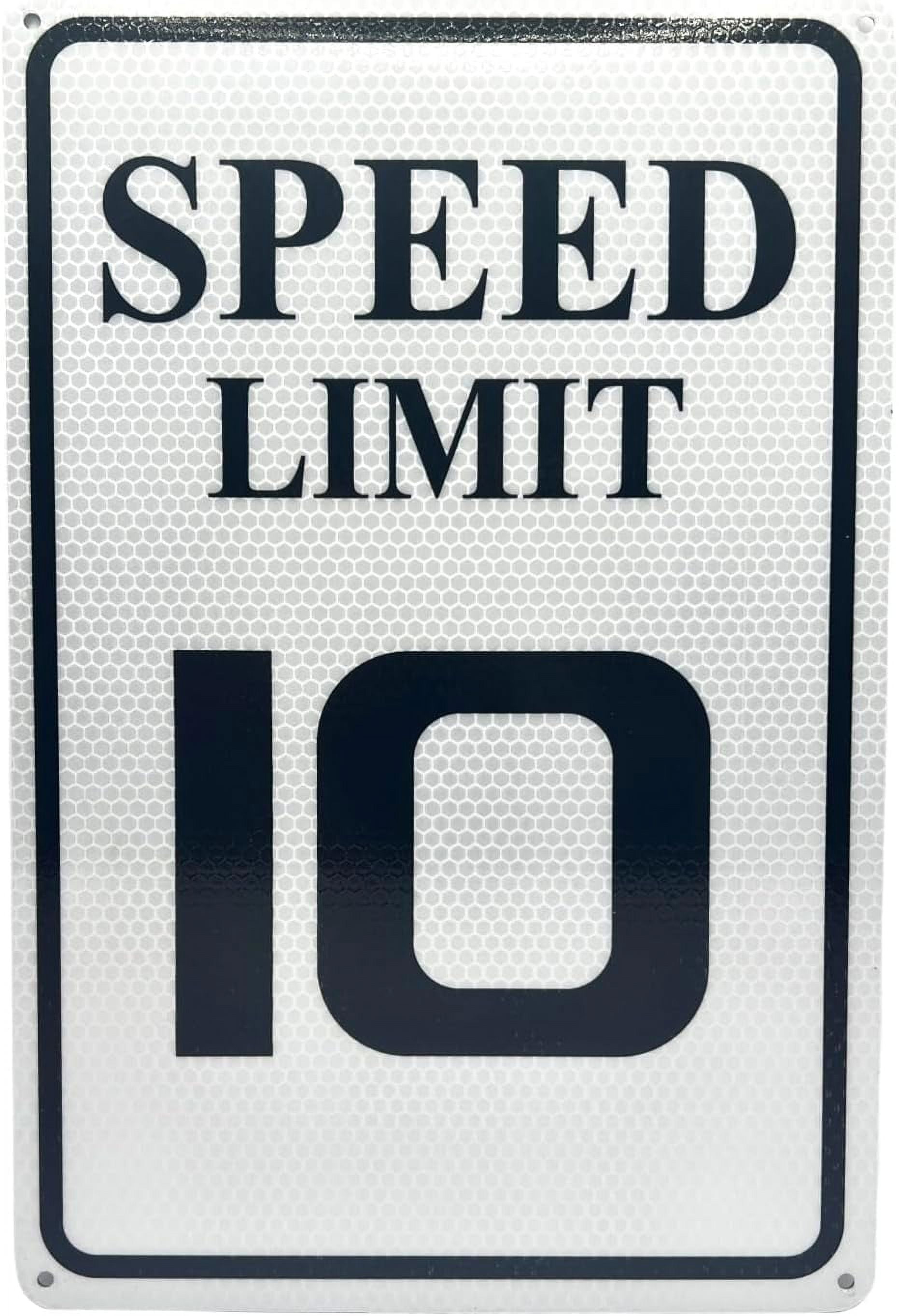 Speed Limit 10 MPH Sign, Slow Down Sign, Engineer Grade Reflective ...