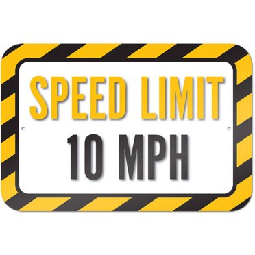 Speed Limit 10 Sign - Walmart.com