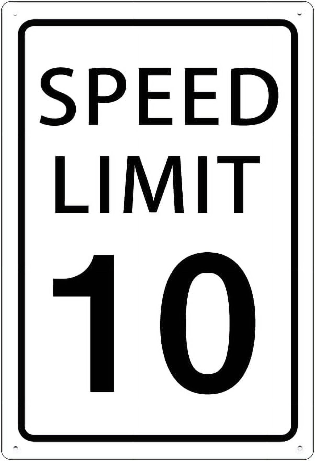 Speed Limit 10 Mph Sign, Speed Limit Signs Novelty Slow Down Sign Warning Traffic Road Street ...