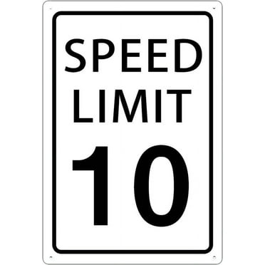 Lucidhisun Speed Limit 15 MPH Yard Sign with Stakes 7×8.8in, Sturdy ...