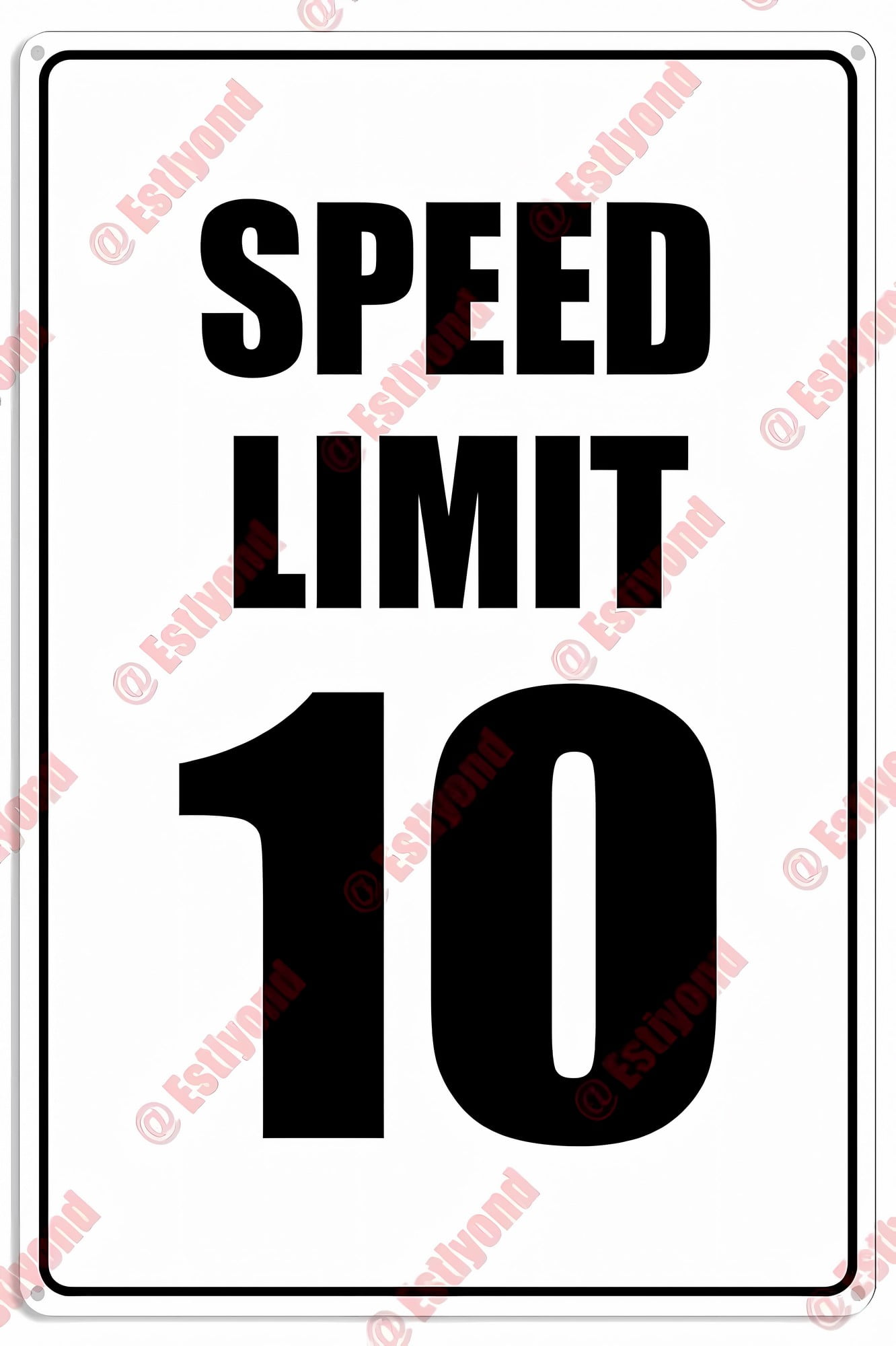Speed Limit 10 Mph Slow Traffic Highway Aluminum Sign - 8"x12", Caution ...