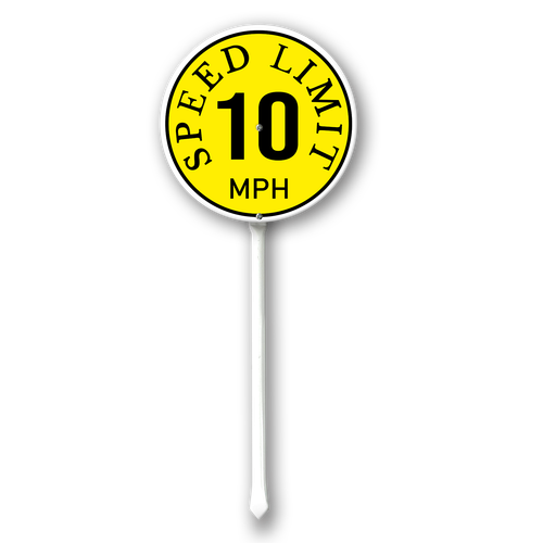 Speed Limit 10 Sign with Lawn Stake 9.2 x 9.2 inch House Number Sign ...