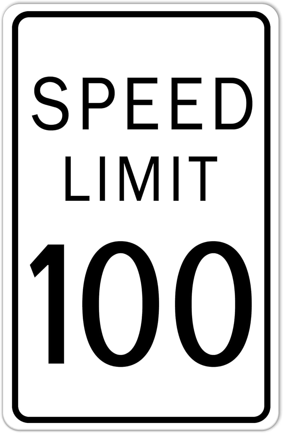 Speed Limit 100 Road Outdoor Road Crossing Metal Sign - for School ...