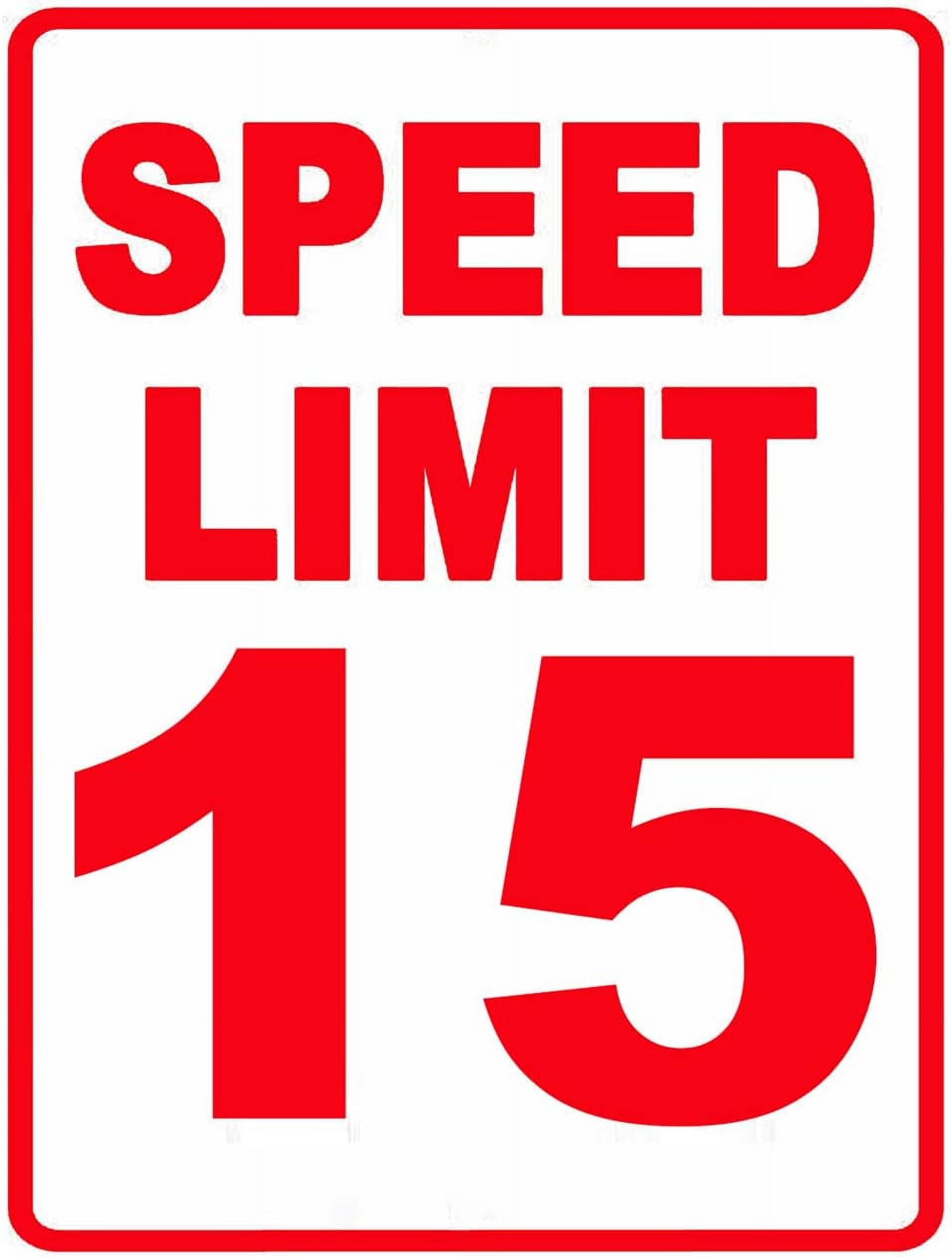 Speed Limit 15 MPH Sign, Slow Down Sign, Traffic Signs,16 x 12 Inches ...
