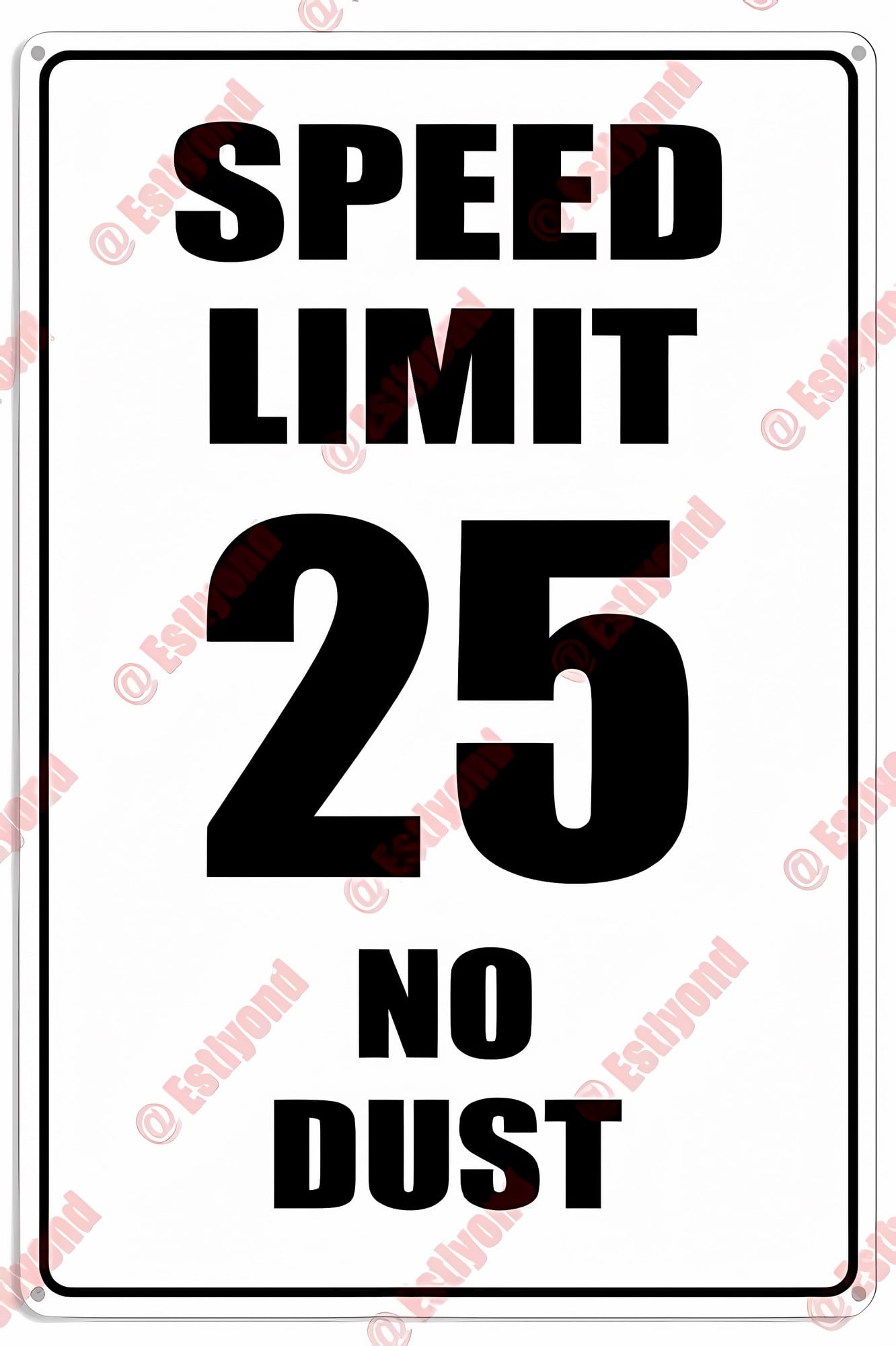 Speed Limit 15 Mph No Dust Aluminum Sign - 8"x12", Caution Warning ...