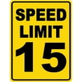 Speed Limit 15 Sign Mph Slow Warning Traffic Road Highway Metal Tin Sign 12x16 Inch - Walmart.com