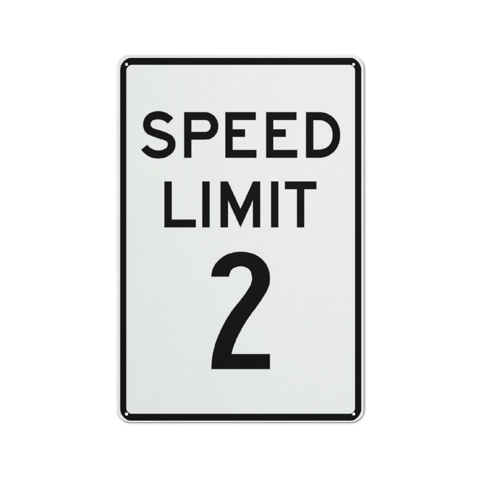 Speed Limit 2 Sign 8X12 Inch Rust Free Aluminum Easy To Read & Sturdy ...