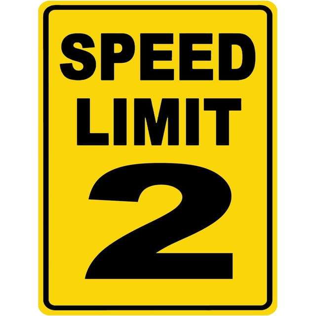 Speed Limit 2 Sign Mph Slow Warning Traffic Road Highway Metal Tin Sign ...