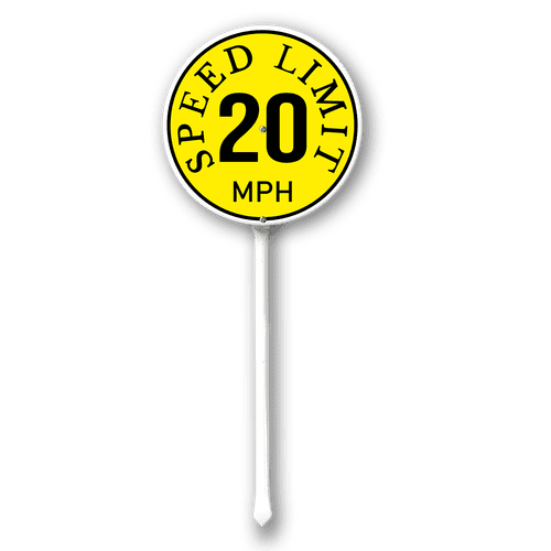 Speed Limit 20 Sign with Lawn Stake 9.2 x 9.2 inch House Number Sign ...