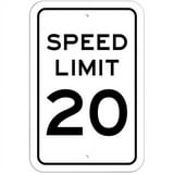 Speed Limit 20 Sign - Walmart.com