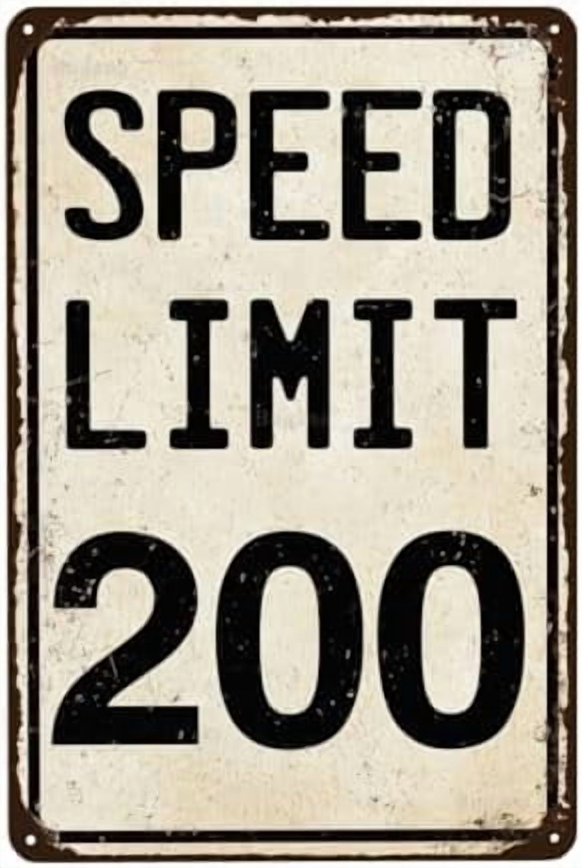 Speed Limit 200 MPH Vintage Metal Sign, Retro Tin Signs Posters for Man ...