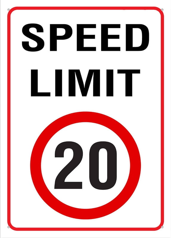 Speed Limit 20Km Sign 8X12 Inch Rust Free Aluminum Easy To Read ...