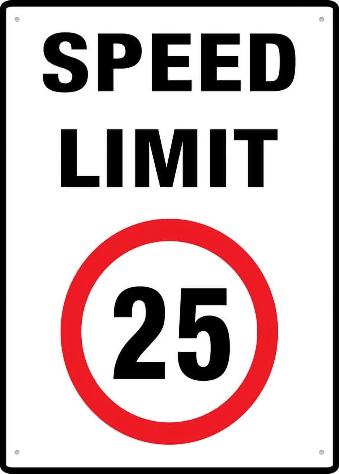 Speed Limit 25 Kph Sign 8X12 Inch Rust Free Aluminum Easy To Read ...