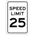 Speed Limit 25 Sign - Walmart.com