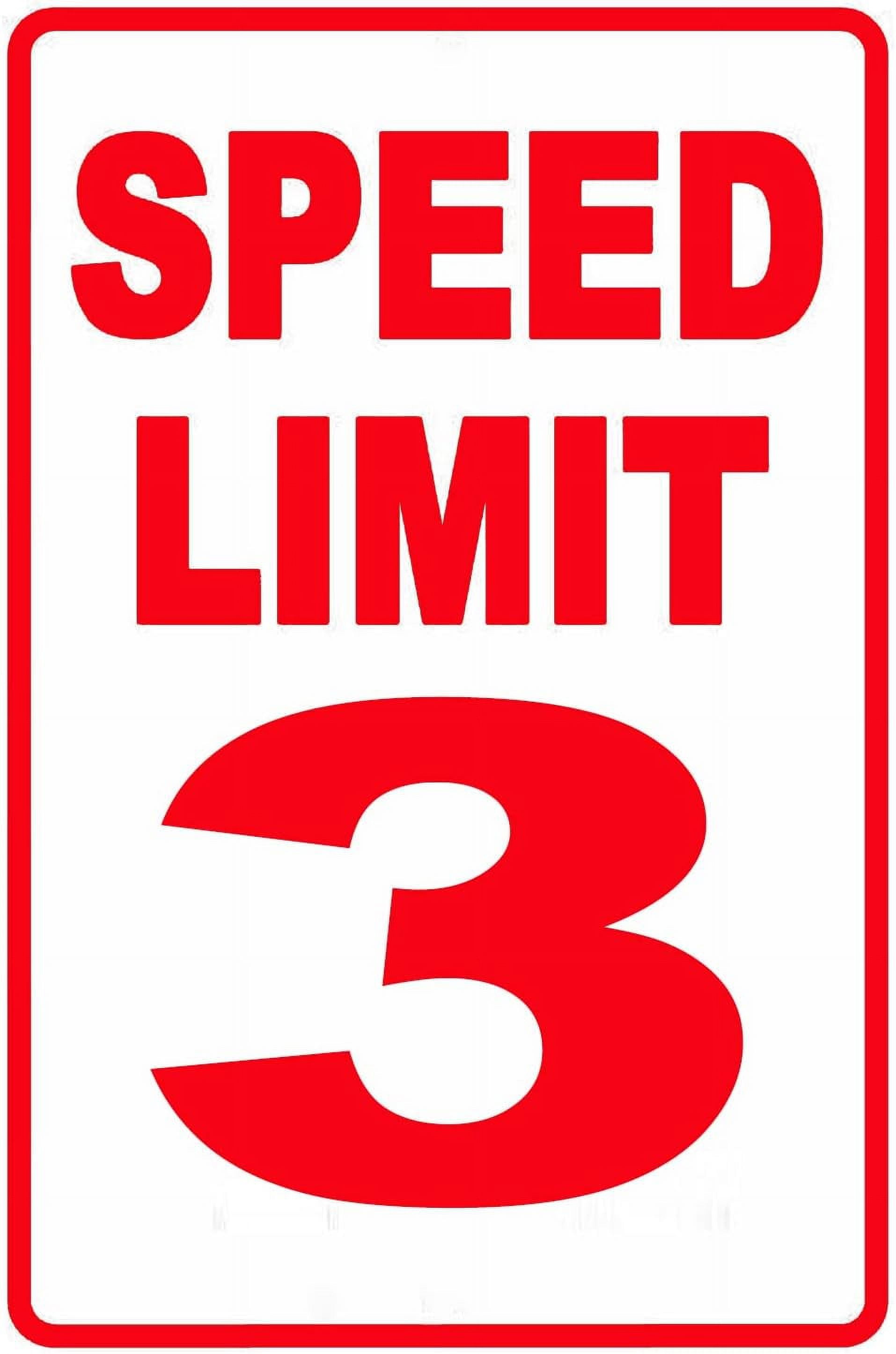 Speed Limit 3 MPH Sign, Slow Down Sign, Traffic Signs,16 x 12 Inches ...