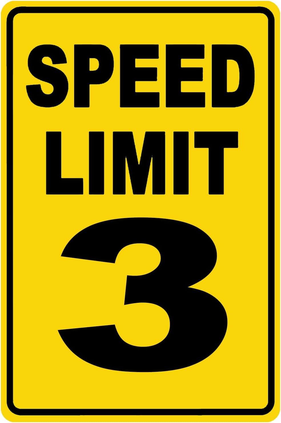 Speed Limit 3 Sign Mph Slow Warning Dector Traffic Road Highway Metal ...