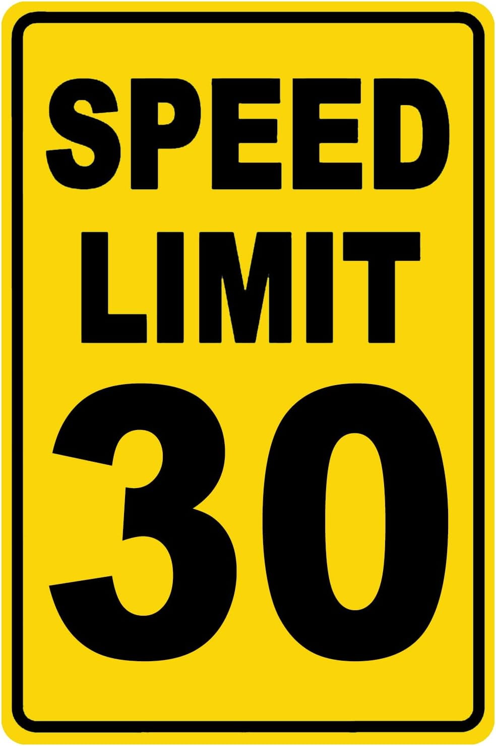 Speed Limit 30 Sign Mph Slow Warning Traffic Road Highway Metal Tin ...