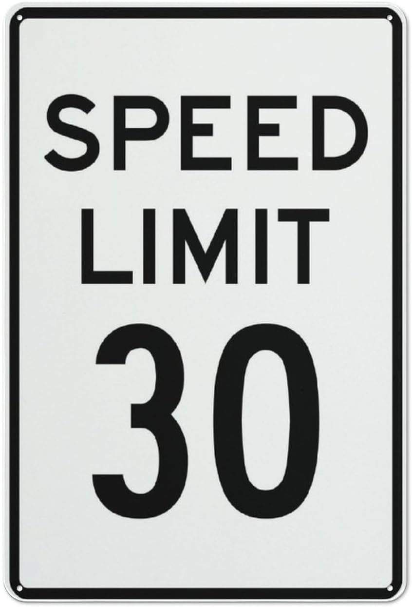 Speed Limit 30 Sign Signs Outdoor Uv Printed Aluminum 12 X 8 In ...