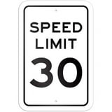 Speed Limit 30 Sign - Walmart.com