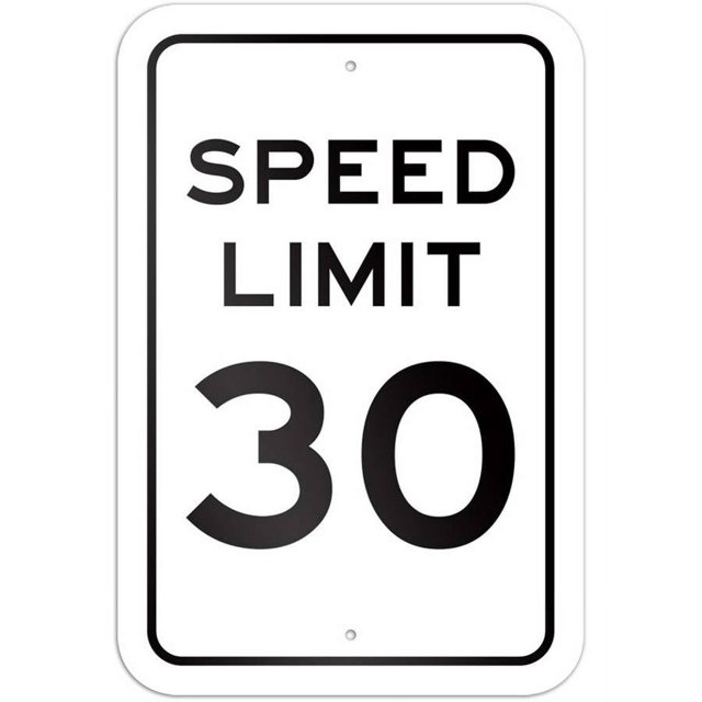 Speed Limit 30 Sign - Walmart.com