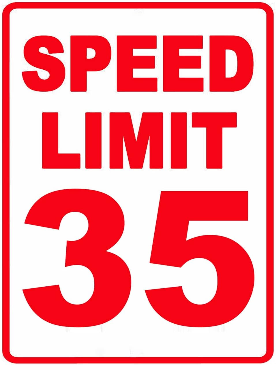 Speed Limit 35 MPH Sign, Slow Down Sign, Traffic Signs,16 x 12 Inches ...