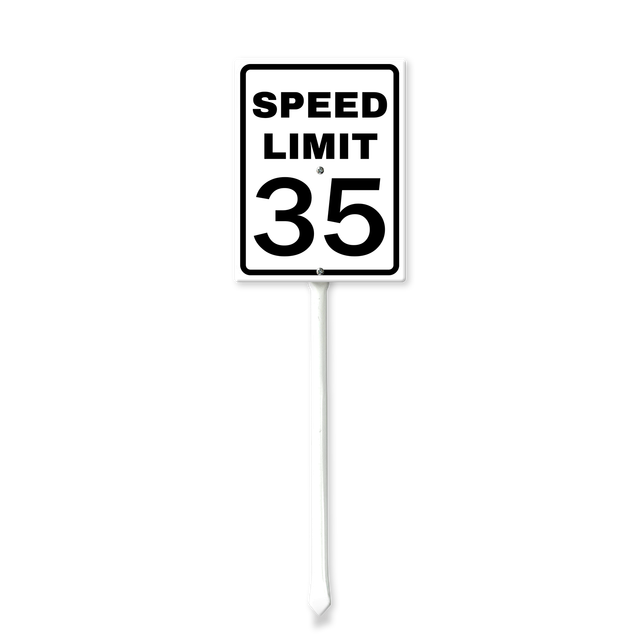 Speed Limit 35 Yard Sign With Stakes 8 x 12 inch，Funny Aluminum Sign ...