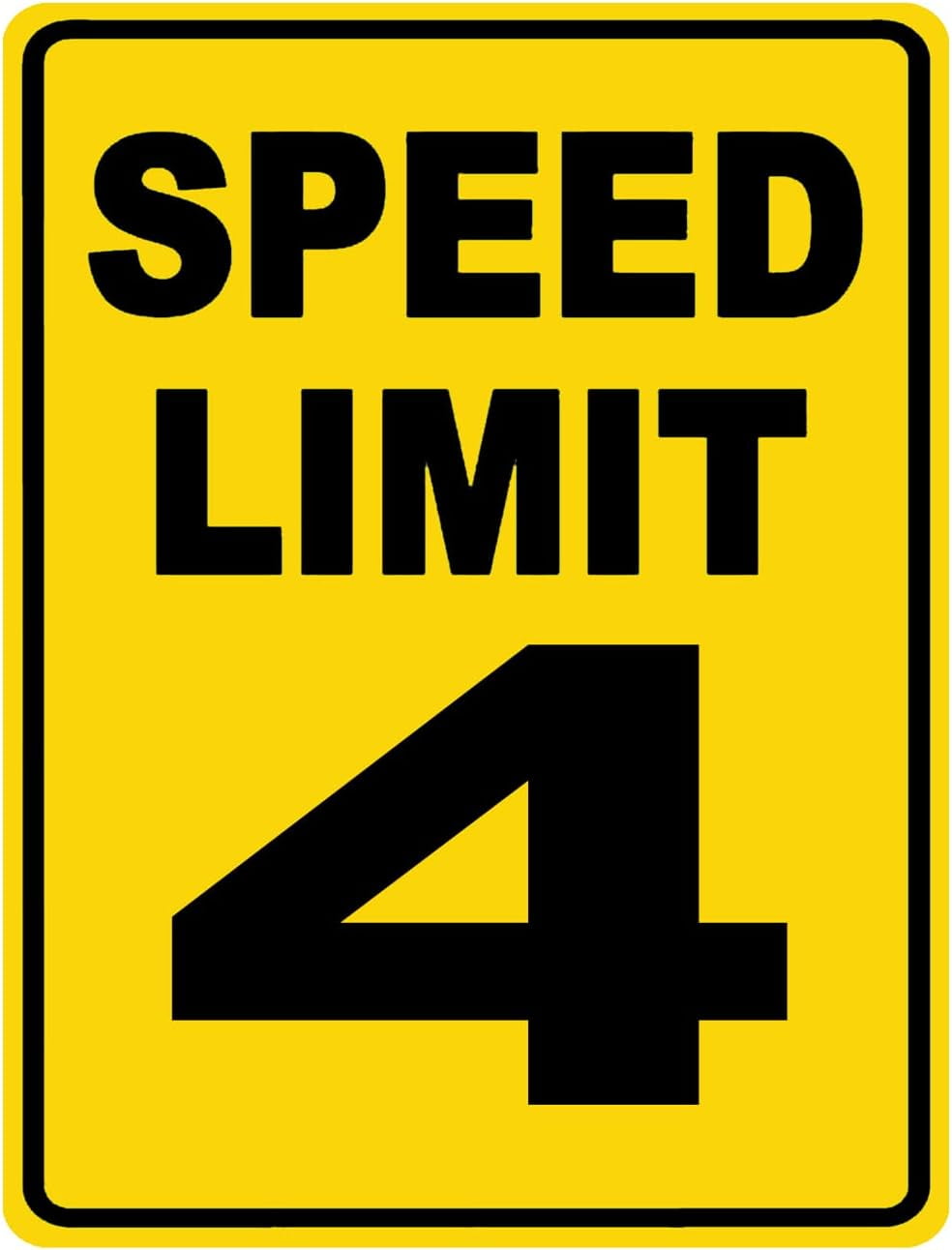 Speed Limit 4 Sign Mph Slow Warning Traffic Road Highway Metal Tin Sign ...