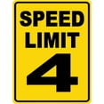 Speed Limit 4 Sign Mph Slow Warning Traffic Road Highway Metal Tin Sign ...