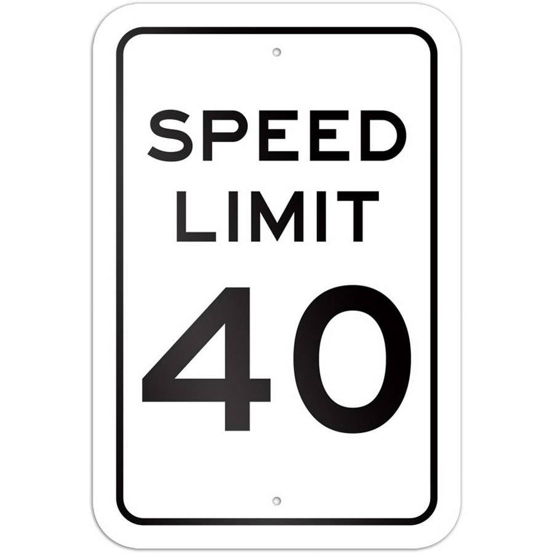 Speed Limit 40 Sign - Walmart.com